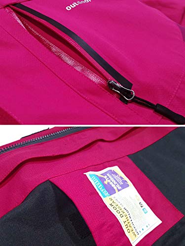 3 in 1 Winter Coats for Women - Rain Jacket, Ski Jacket, Tactical Waterproof Jacket in Dark Purple