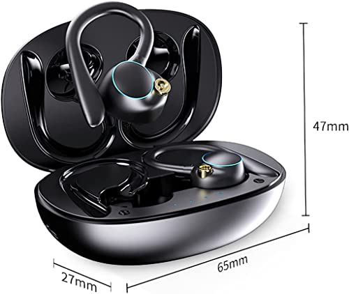 BWISUP Sports Bluetooth Headset, Wireless Headset with Headset Hook, IPX7 Waterproof Wireless Headset, 70 Hours Playing time, Noise Reduction Headset, Built-in Microphone Headset, for Fitness
