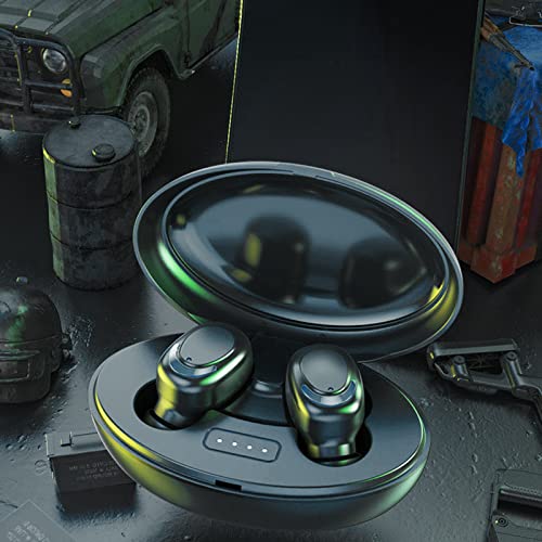 Wireless Bluetooth Earbuds Earphones, Stereo Sound Bluetooth 5.2 Headphones for Sports, Working with Charging Case & Mics, Fingerprint Control, Power Display