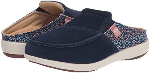 Spenco Women's Siesta Via Slide Clog, Peacoat Floral, 9