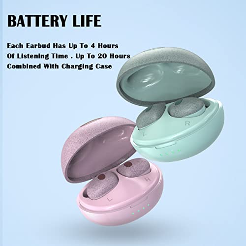 Xmenha True Wireless Noise CancellingĀ Earbuds Small Smallest Tiny Mini Invisible Earbuds Hidden for Small Ears Invisible Headphones in Ear Hidden Headphones Work
