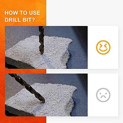AugTouf Cobalt Drill Bit Set (13 pcs), M35 HSS Metal Drill Bits for Steel, Stainless Steel, Metal and Cast Iron,1/16"-1/4"