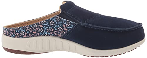Spenco Women's Siesta Via Slide Clog, Peacoat Floral, 7.5