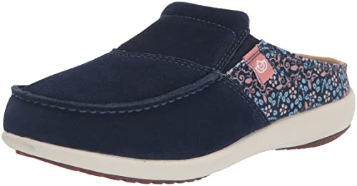 Spenco Women's Siesta Via Slide Clog, Peacoat Floral, 7.5