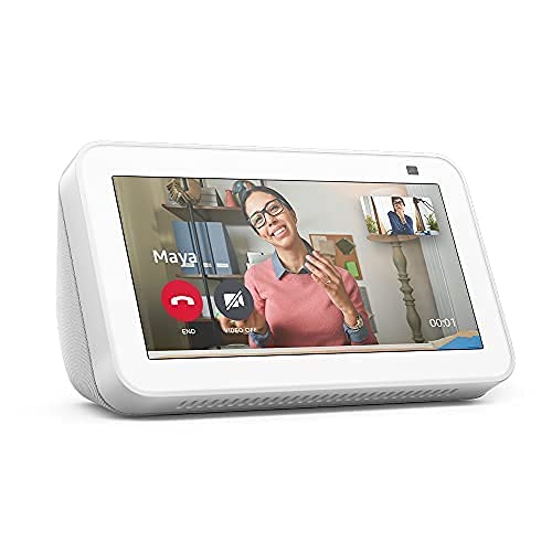 Introducing Echo Show 5 (2nd Gen) with Mickey Mouse-inspired Stand | Glacier White