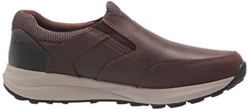 Nunn Bush Men's Excursion Waterproof Moccasin Toe Slip-On with KORE Comfort Technology Loafer, Brown Crazy Horse, 9