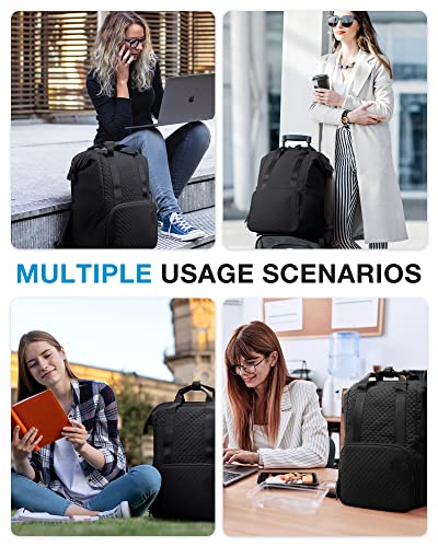 BAGSMART Laptop Backpack 15.6 Inch Travel Backpack for Women, Lunch Backpack Work Backpack Business Computer Back Pack(Black)