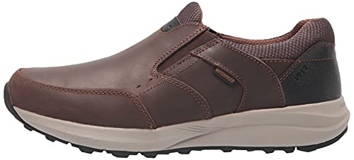 Nunn Bush Men's Excursion Waterproof Moccasin Toe Slip-On with KORE Comfort Technology Loafer, Brown Crazy Horse, 9
