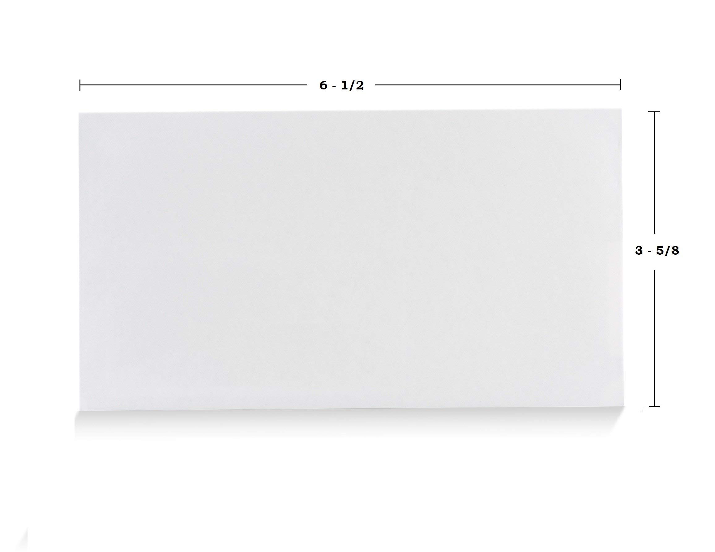 #6 3/4 Security Tinted Self-Seal Envelopes - No Window, Size 3-5/8 X 6-1/2 Inches - White - 24 LB - 100 Count (34600)