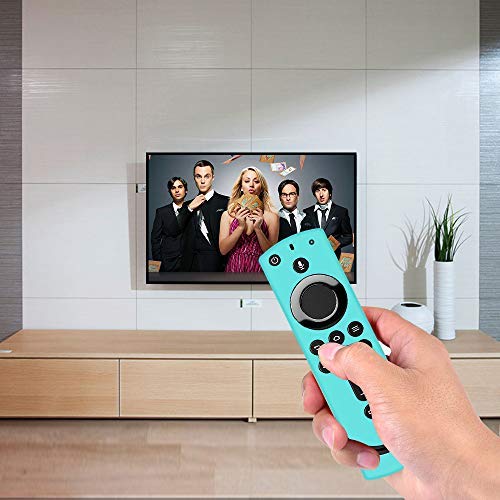 2 Pack Remote Case/Cover for Fire TV Stick 4K,Protective Silicone Holder Lightweight Anti Slip Shockproof for Fire TV Cube/3rd Gen All-New 2nd Gen Alexa Voice Remote Control-Turquoise,Green