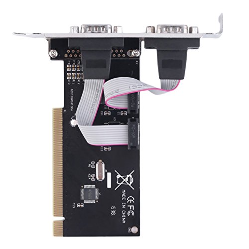 axGear 2 Ports Dual Bidirectional RS-232 DB9 9-pin Serial Port to PCI I/O Card Adapter