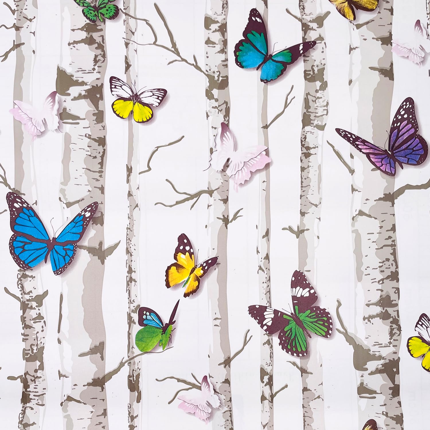 Yifely Colorful Butterfly Furniture Paper Decorative Vinyl Self Adhesive Shelf Drawer Liner 17x118 Inch