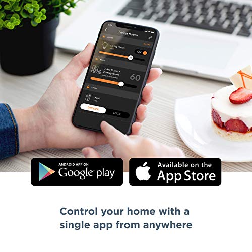 Brilliant Smart Home Control (4-Switch Panel) β Alexa Built-In & Compatible with Ring, Sonos, Hue, Google Nest, Wemo, SmartThings, Apple HomeKit β In-Wall Touchscreen Control for Lights, Music, & More