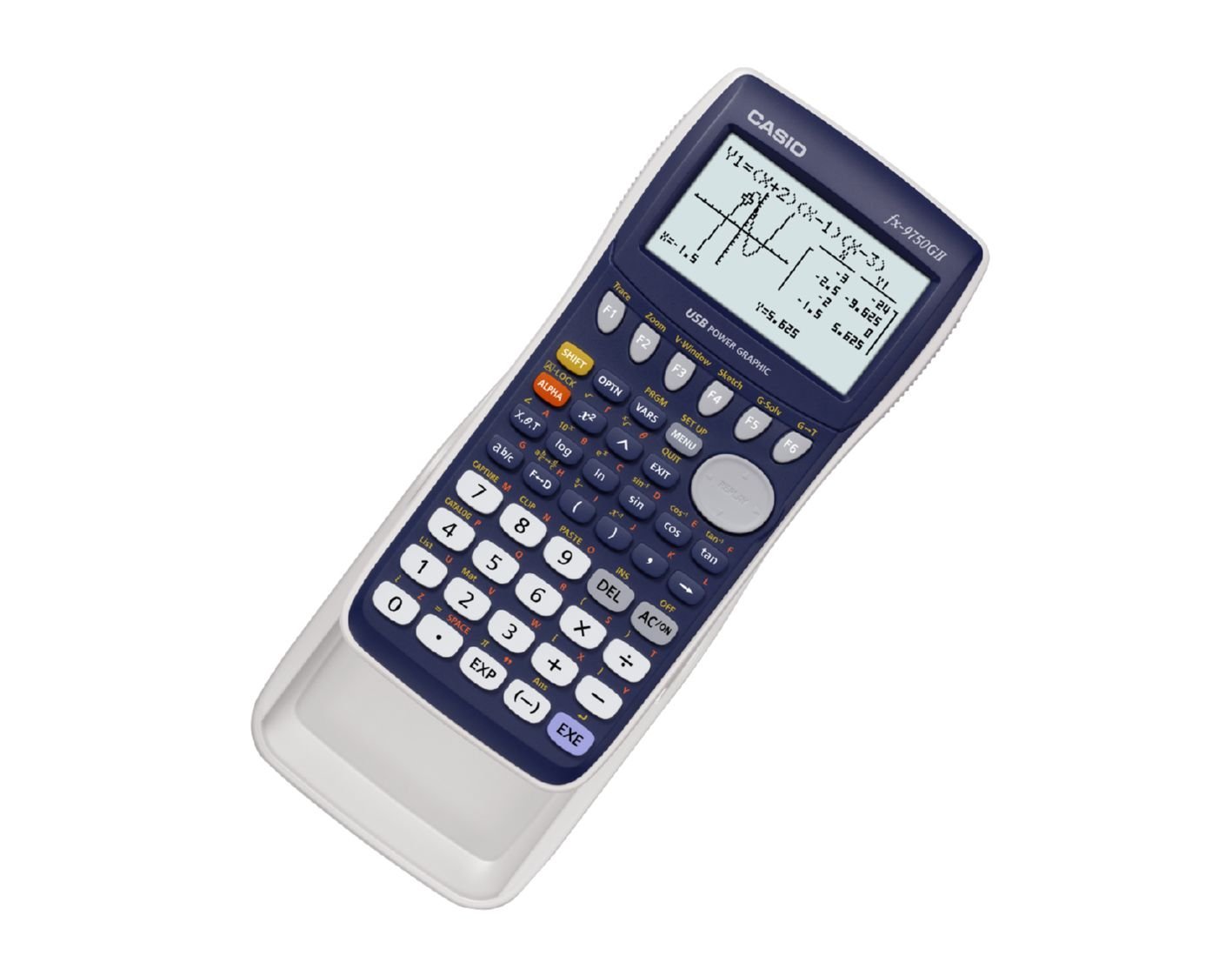 Casio fx-9750GII Graphing Calculator, Blue (Renewed)