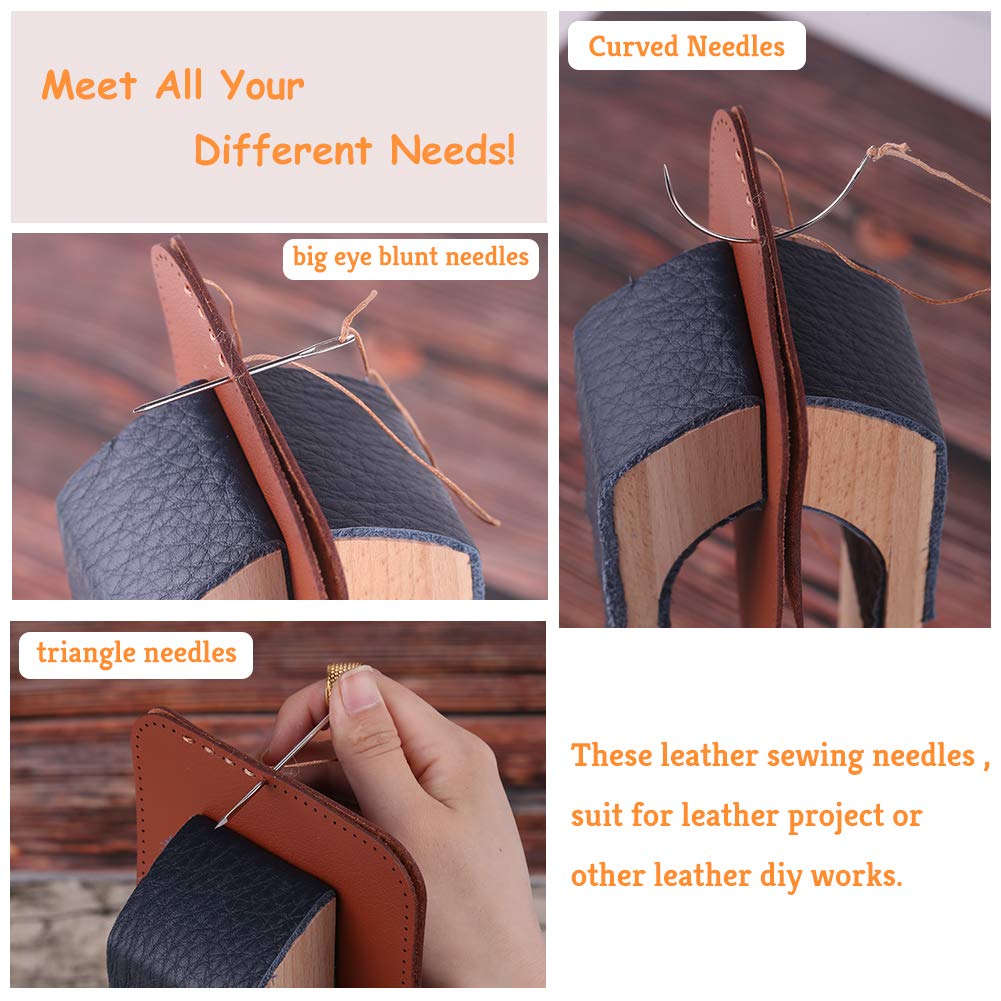 LUNARM Stitching Pony - Leather Sewing Table Desktop Pony Horse Clamp with Big Eyes Sewing Needles Instruction Nail Files Replaceable Patch for DIY Leather Hand Stitching
