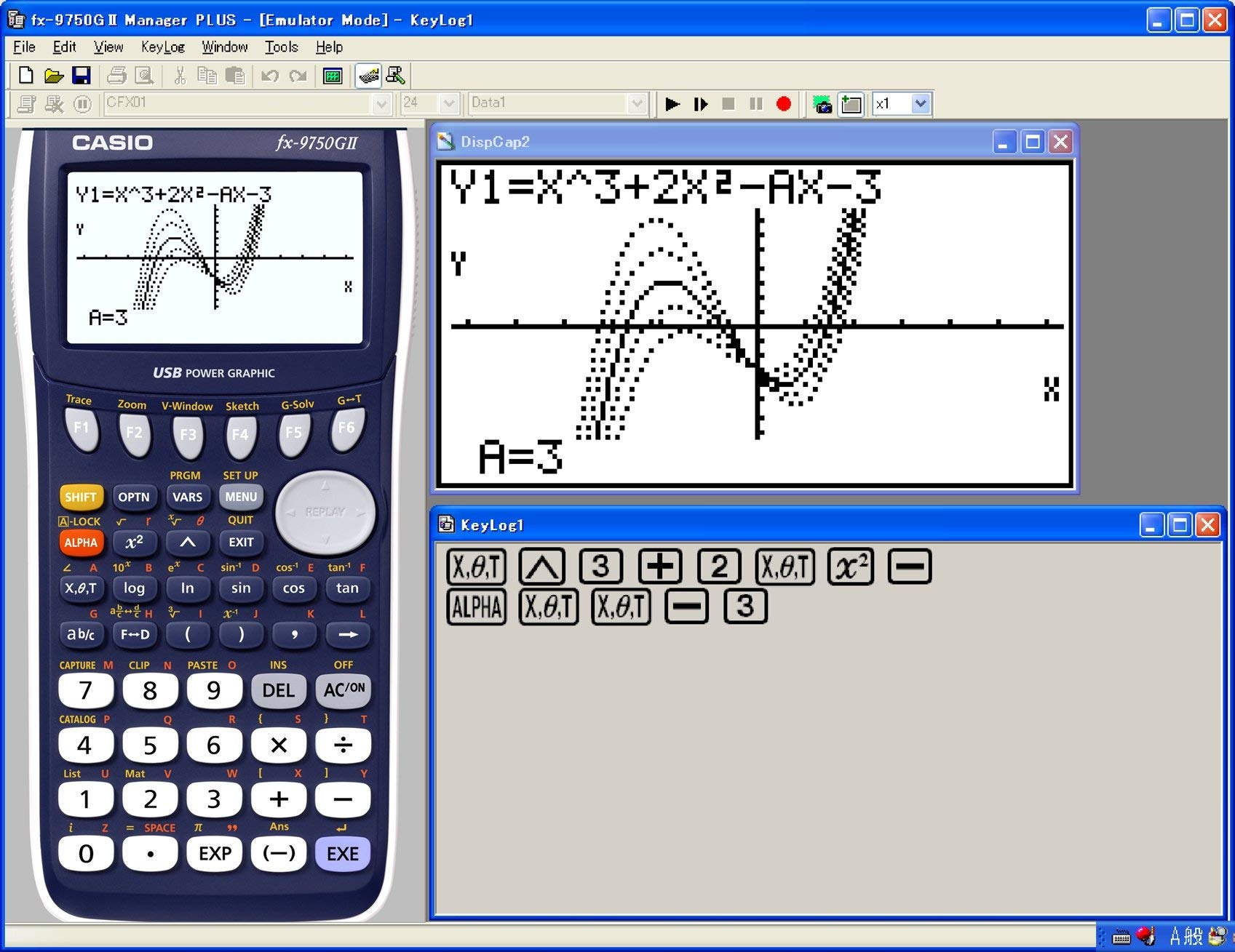 Casio fx-9750GII Graphing Calculator, Blue (Renewed)