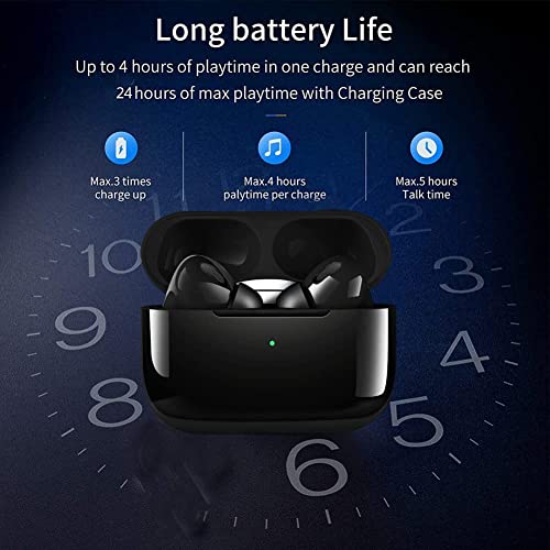 QiTooMar Mini Wireless Earbuds for Men/Women, Waterproof Sports Bluetooth Headphones, Stereo Noise Canceling in-Ear Headset Buds Earphones, 24Hours Support for Smartphone(Black)