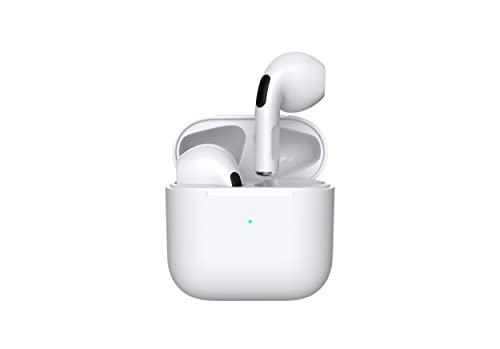 True Wireless Earbuds Bluetooth Headphones Touch Control with Wireless Charging Case IPX8 Waterproof Stereo Earphones in-Ear Built-in Mic Headset Premium Deep Bass for Sport White