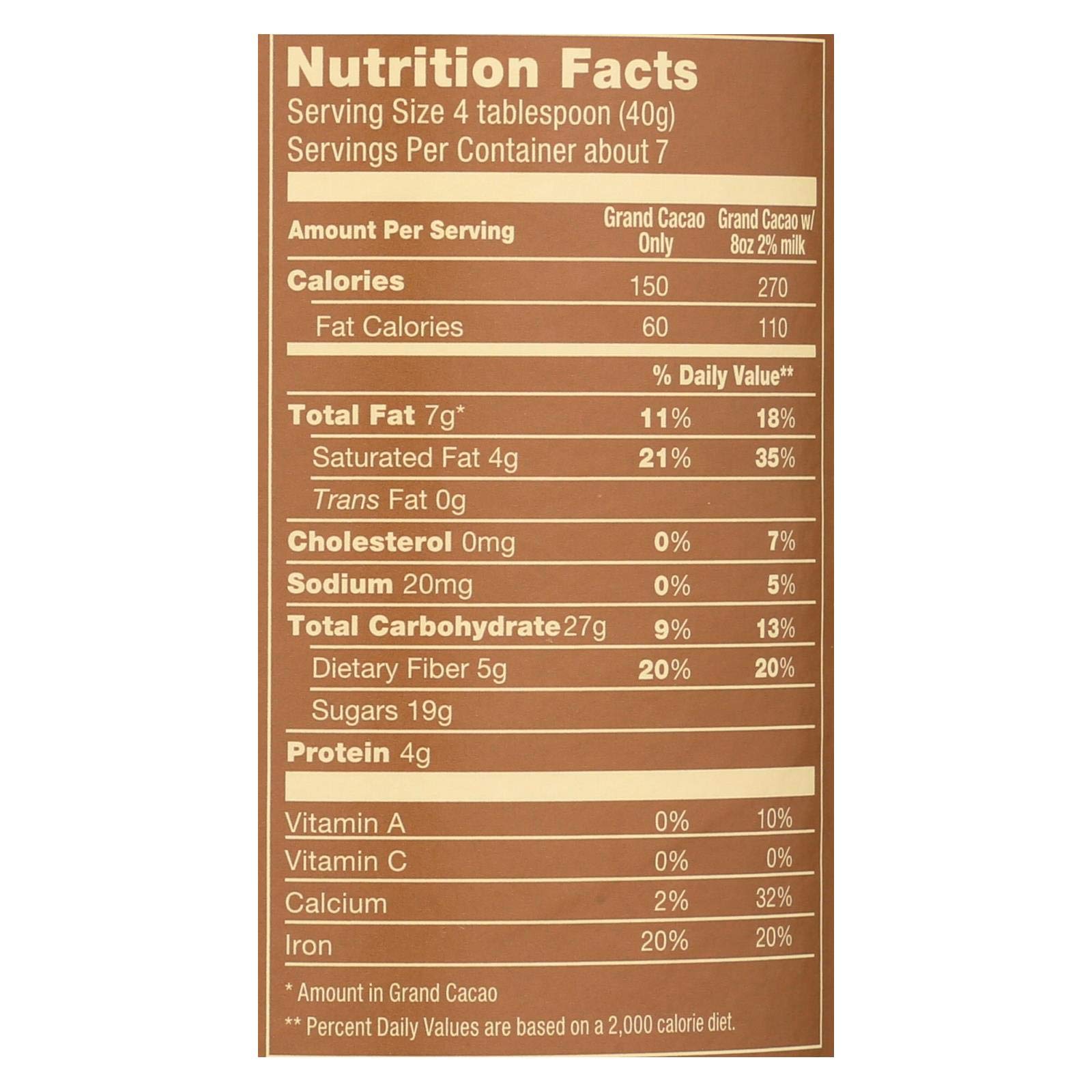 Guittard Grand Cacao Drinking Chocolate, 10 Ounce - 6 per case.