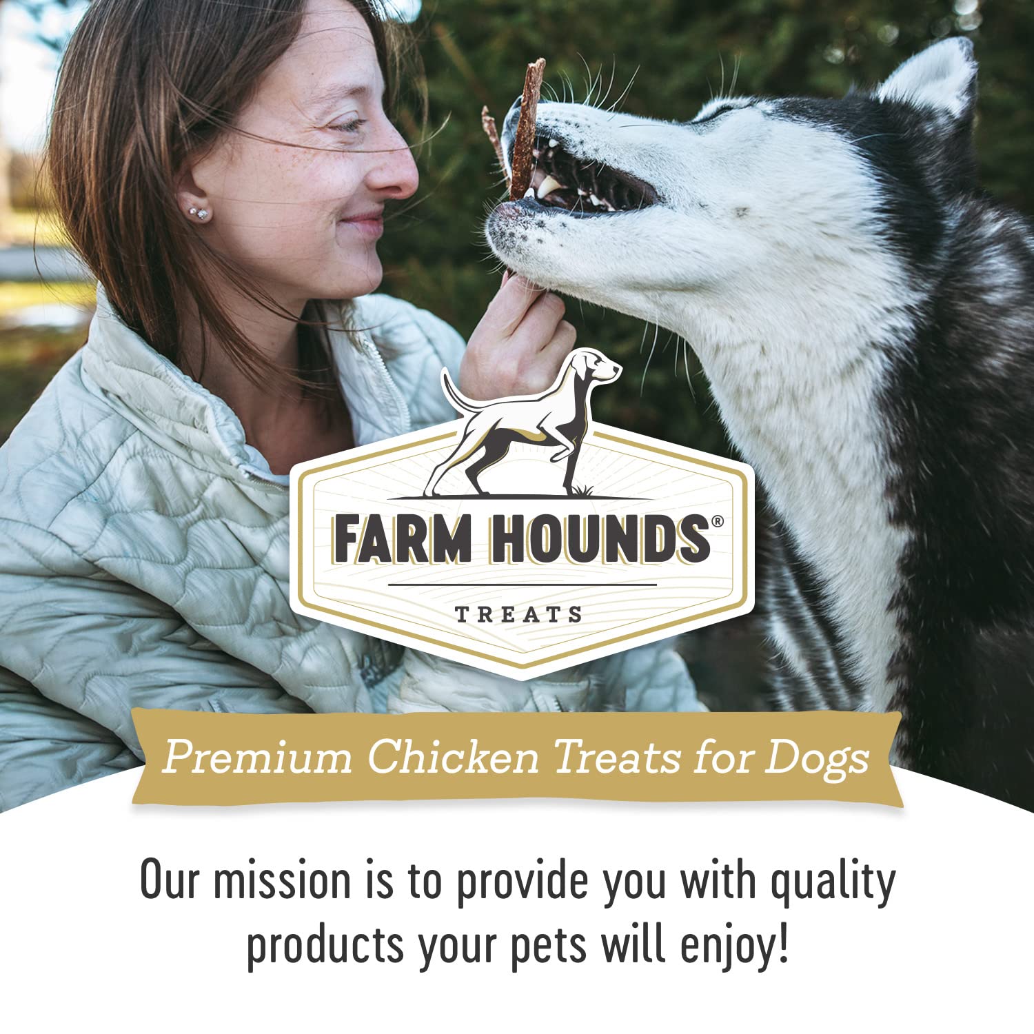 Farm Hounds - Chicken Strips - Premium Natural Chicken Jerky For Dogs - From 100% Humanely Raised Chicken - Break-To-Size - Great For Training & Treats - No Added Fillers - Made in USA -4.5oz - 1 Pack