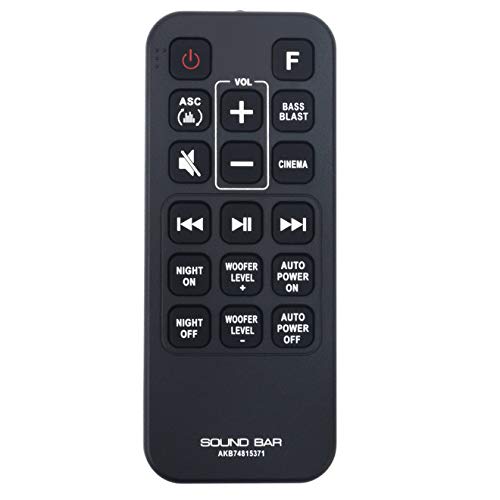 AKB74815371 Replace Remote Control fit for LG Sound Bar Speaker System SJ3 SJ4 SPJ4B-W SK4D SL3D SPH4B-W Soundbar SPJ4BW SPH4BW