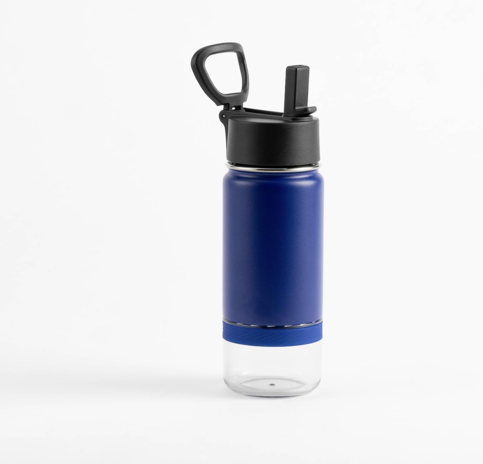 Newage Water Bottle Storage (Blue) 12oz (Stainless Steel, Straw Lid, Leak-Proof, Extra Compartment, Insulated, Powder Coated, Durable Carry Handle) Men, Women, & Kids
