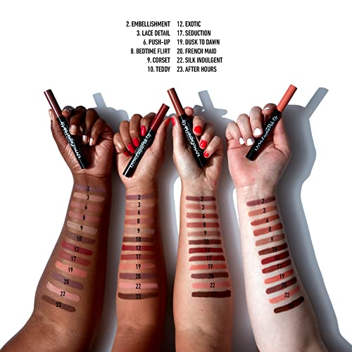 NYX PROFESSIONAL MAKEUP Lip Lingerie Push-Up Long Lasting Plumping Lipstick - Seduction (Reddish Brown Nude)