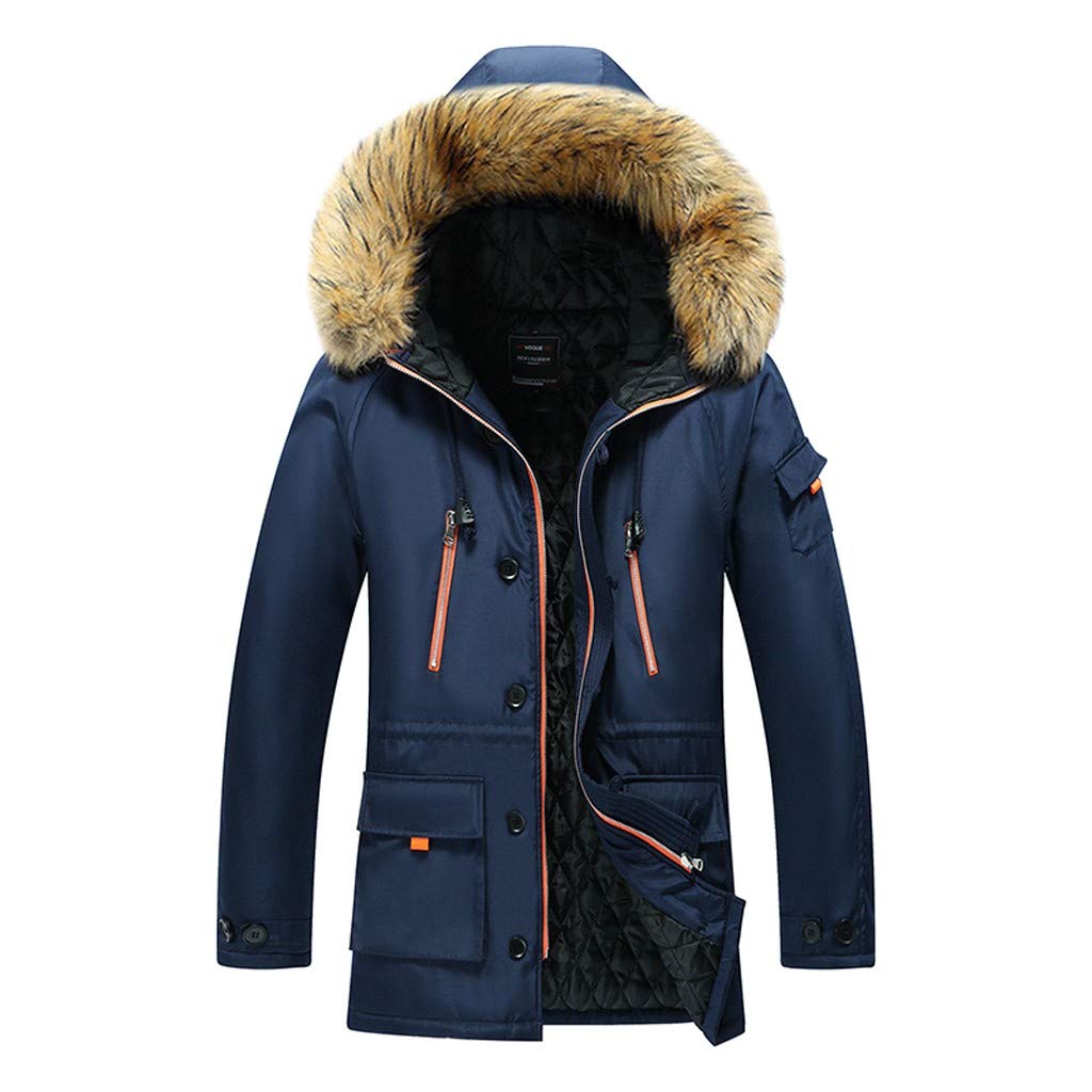 Men's Overcoat Autumn Winter Pullover Sweatshirt Casual Solid Jacket Long Sleeved Coat Casual Zip up Hoodie Jacket