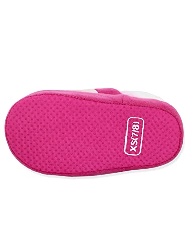 Barbie Rainbow Little Girls Plush Aline Slippers (Pink, 13-1 M US Little Kid)