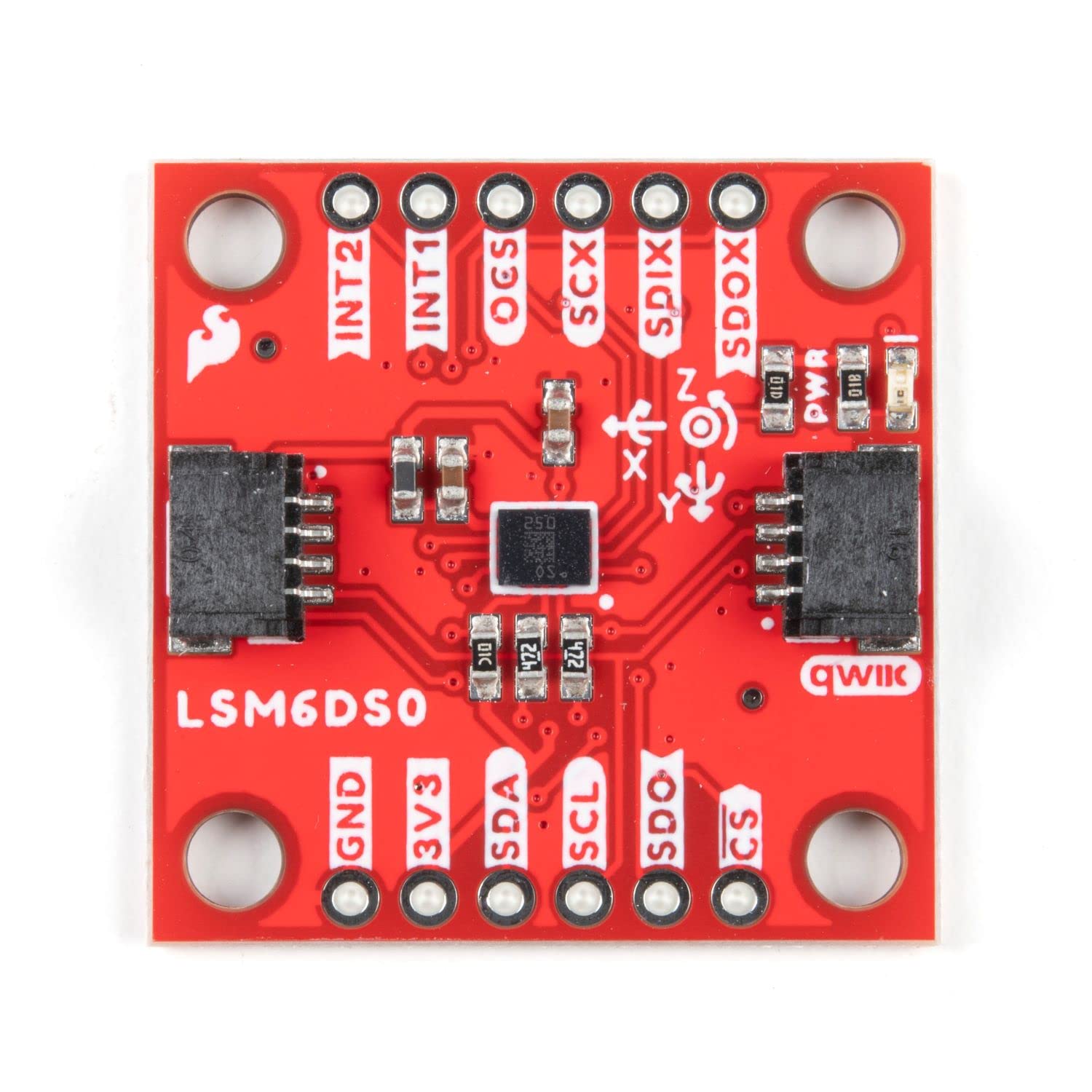 SparkFun 6 Degrees of Freedom Breakout - LSM6DSO (Qwiic) - Sense Shocks Tilt Motion Taps Count Steps Read Temperature 1.71V to 3.6V Operating Voltage Low Power Consumption Small Board