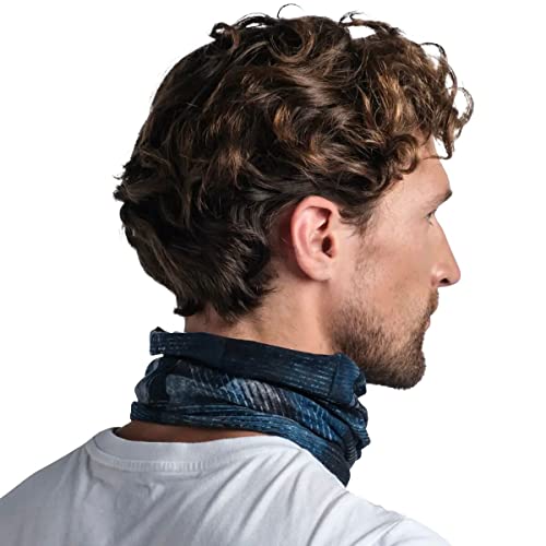 BUFF CoolNet UV Neck Gaiter, UPF 50 Sun Protection, Breathable, Cooling Bandana, Versatile, Quick Dry Face Mask, Zoh Stone Blue, Adult Size