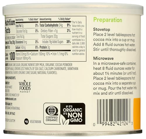 365 by Whole Foods Market, Organic Rich Hot Cocoa Mix, 12 Ounce
