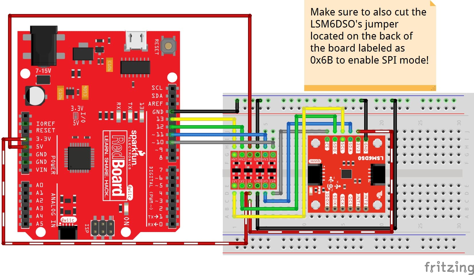 SparkFun 6 Degrees of Freedom Breakout - LSM6DSO (Qwiic) - Sense Shocks Tilt Motion Taps Count Steps Read Temperature 1.71V to 3.6V Operating Voltage Low Power Consumption Small Board