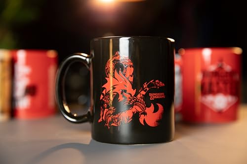 Konix Dungeons & Dragons Mug - Ceramic Mug - 320ml - Monsters - Black & Red