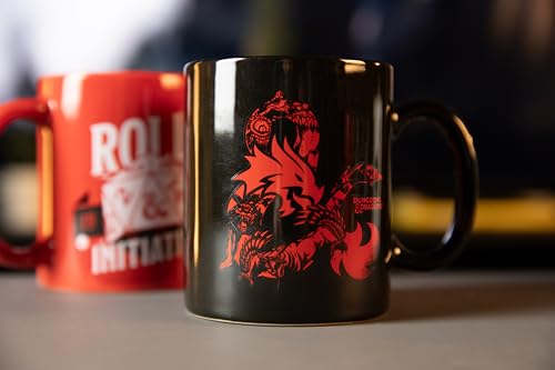Konix Dungeons & Dragons Mug - Ceramic Mug - 320ml - Monsters - Black & Red
