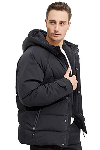 Orolay Men's Down Jacket with Adjustable Hood Black XX-Large