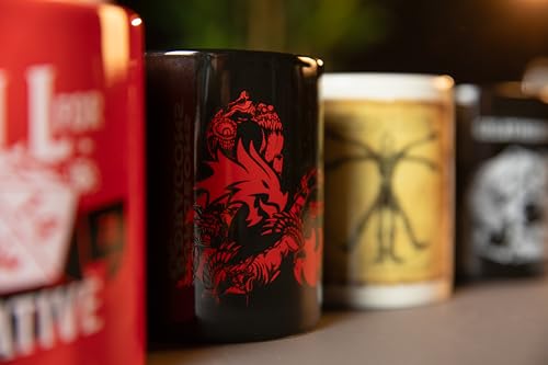 Konix Dungeons & Dragons Mug - Ceramic Mug - 320ml - Monsters - Black & Red