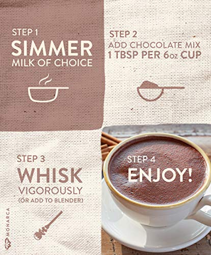 Mexican Hot Chocolate, 8 Ounce (Pack of 2), Authentic Mexican Style Hot Chocolate Mix with Organic Cacao Beans and Cinnamon by La Monarca Bakery