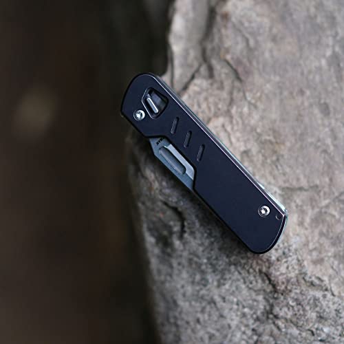 HorixGear 1 Pair Handle Patch Custom Titanium Scales for T4 Multitool (Titanium black)