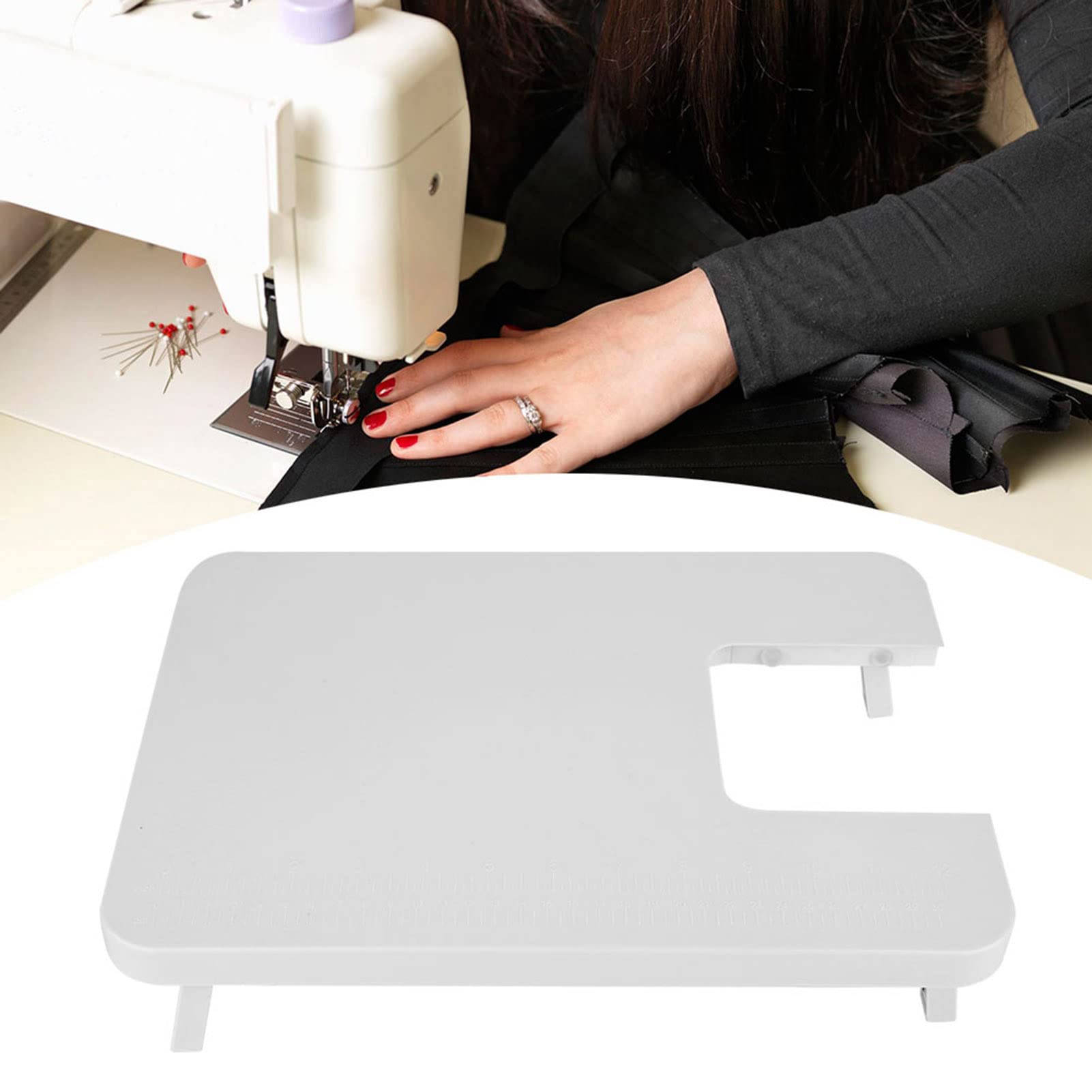 Sewing Machine Extension Board, Portable ABS Plastic Mini Desktop Sewing Machine Extension Table Extension Board for Household Home Sewing Craft Accessories, 13.9x9.9x2.8inch