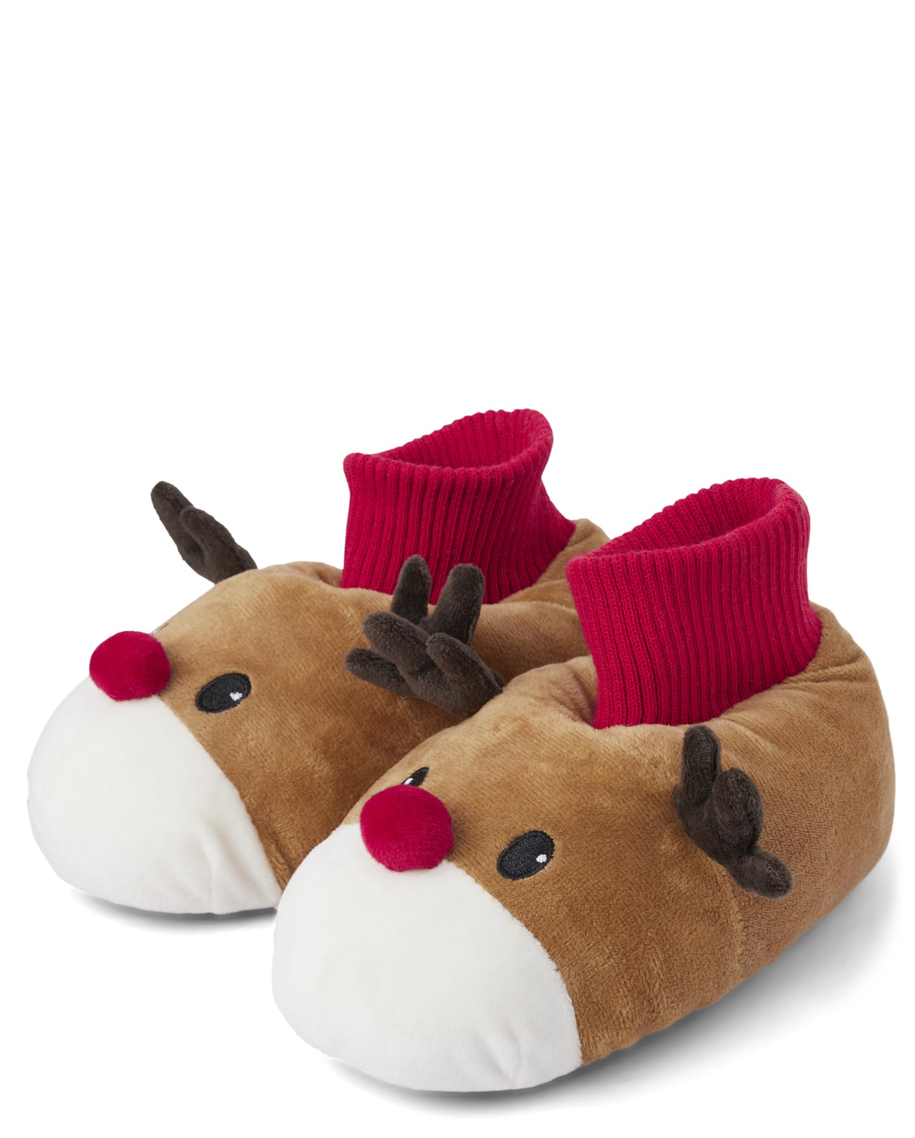 Gymboree,and Toddler Slip Resistant Home Slipper,Christmas Reindeer,2-3 Youth