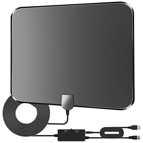 280 Miles Range TV Antenna,2023 Amplified Digital HD TV Antenna Indoor for Smart TV and All Older TV's -TV Antenna Indoor Outdoor with Signal Booster - 16ft HD Cable - Support 4K 1080p