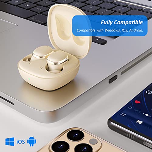 Awker A11 True Wireless Earbuds in Ear Bluetooth 5.3 Earphones Headphones, Touch Control with Charging Case, Built in Mic, Waterproof, TWS HiFi Stereo for Sport (White)