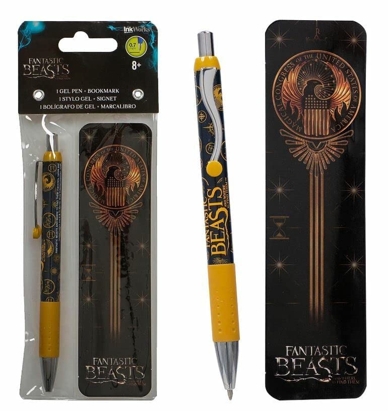 Harry Potter Party Favors Bundle - 32pc Ultimate Harry Potter Goodie Bags Set Featuring Fantastic Beasts Bookmarks and Pens, Harry Potter Pouches, Decals, and More (Harry Potter Writing Set)
