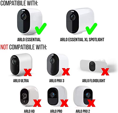 [Updated Version] Wasserstein Solar Panel with 13.1ft/4m Cable Compatible with Arlo Essential Spotlight/XL Spotlight Camera (1-Pack, White) (NOT Compatible with Arlo Ultra, Pro 1/2/3, HD, Floodlight)