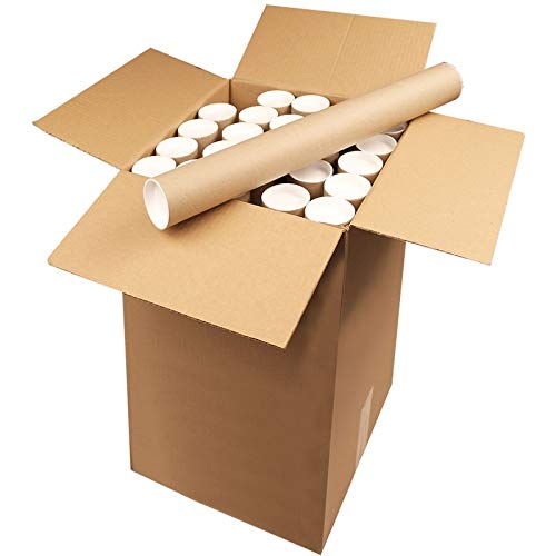 ProLine 2" x 20" Kraft Heavy-Duty Mailing Shipping Tubes with Caps (1 Tube)