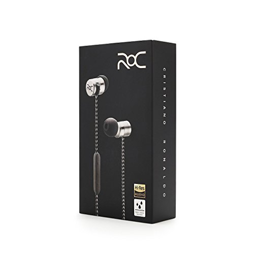 ROC Model III - Silver by Cristiano Ronaldo Wired Sport Earbuds in-Ear Headphones New 2018 Silver