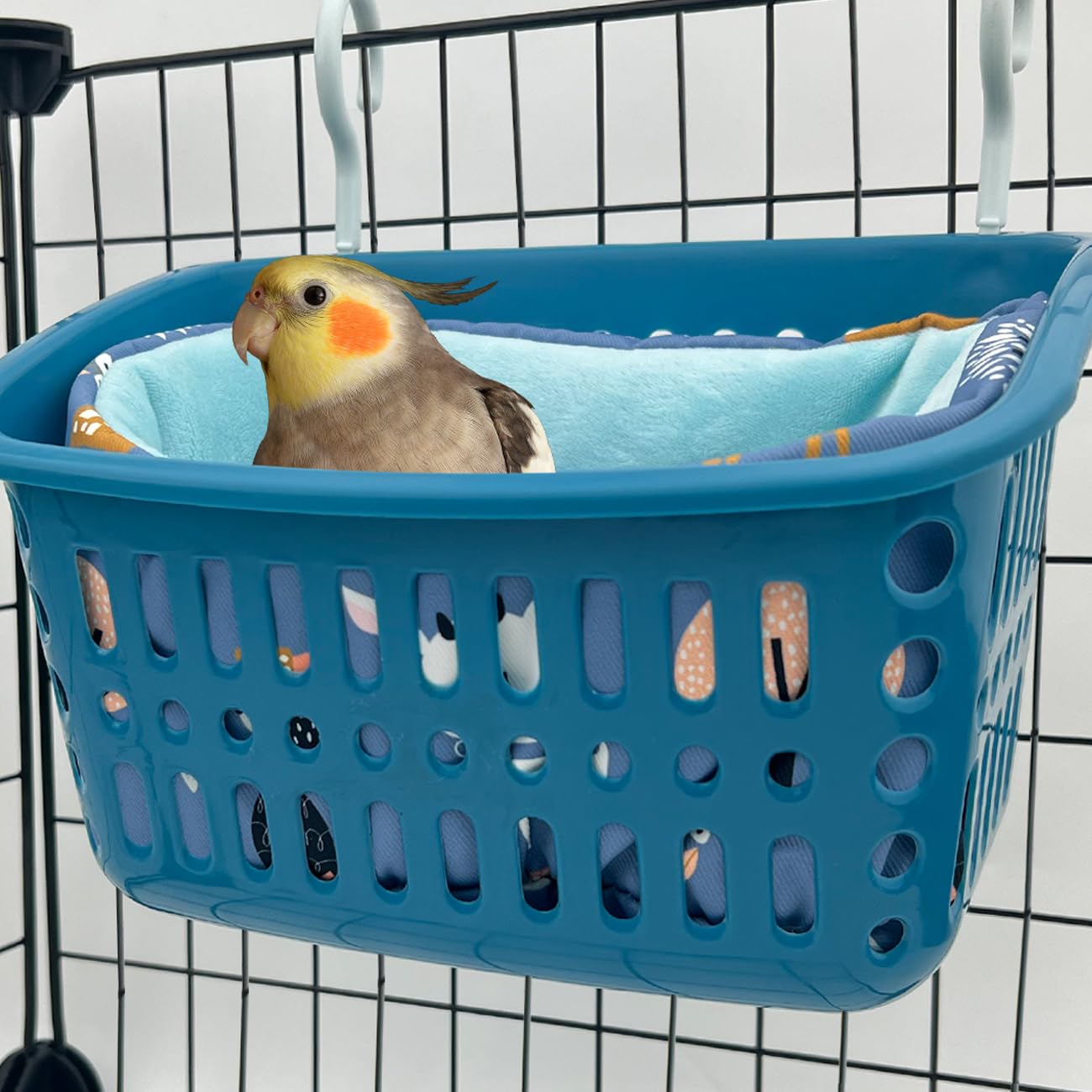 FlidRunest Large Warm Bird Nest House, Parrot Bird Bed Hanging Hammock Bed, Soft Bird Bed for Cage with blanket for Parrot Parakeet Cockatiel Conure Cockatoo African Grey