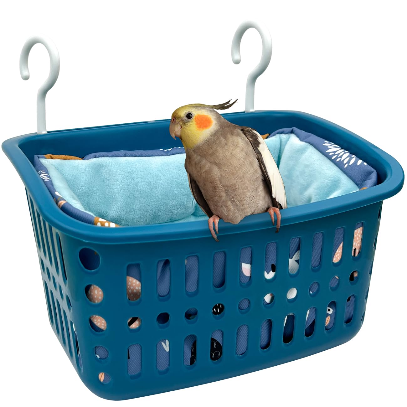 FlidRunest Large Warm Bird Nest House, Parrot Bird Bed Hanging Hammock Bed, Soft Bird Bed for Cage with blanket for Parrot Parakeet Cockatiel Conure Cockatoo African Grey