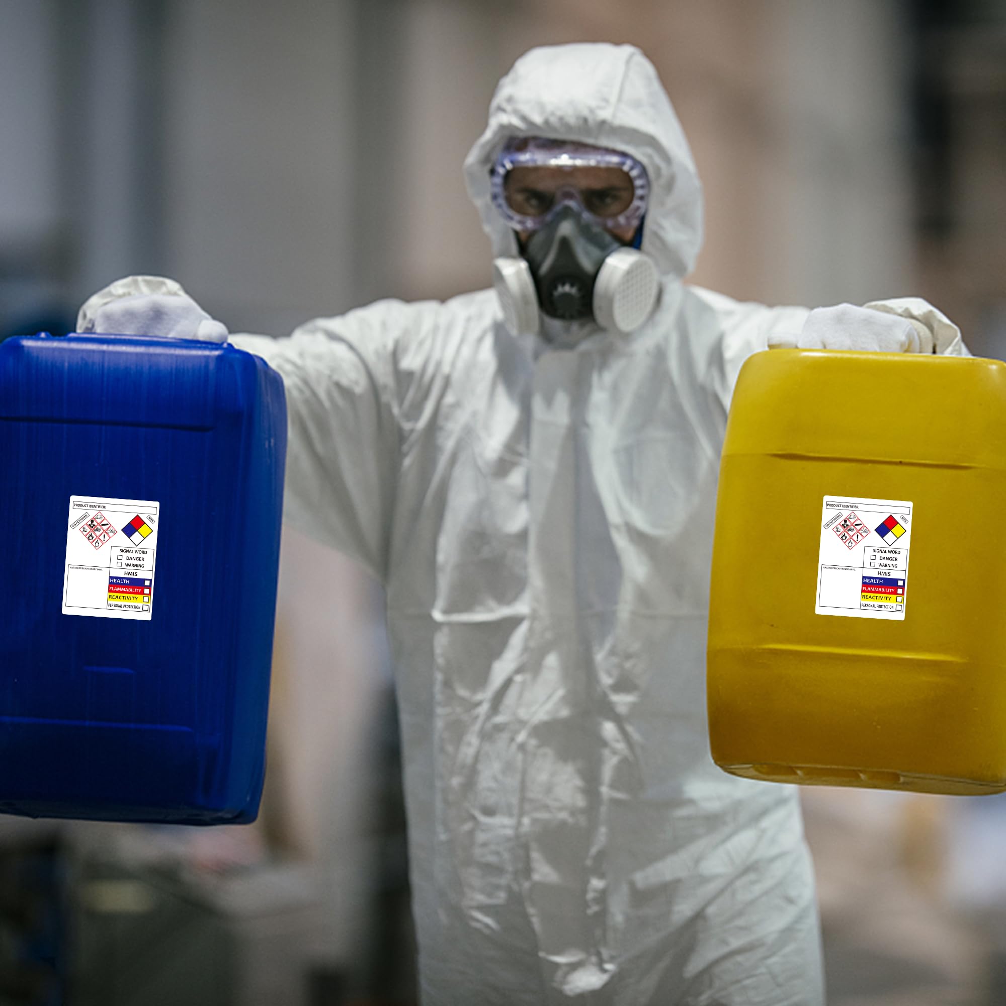 Aleplay SDS OSHA Data Labels for Chemical Safety 3×4 Inch MSDS Stickers with GHS Pictograms HMIS & Hazard Compliant Secondary Containers, 100 Stickers Per Roll